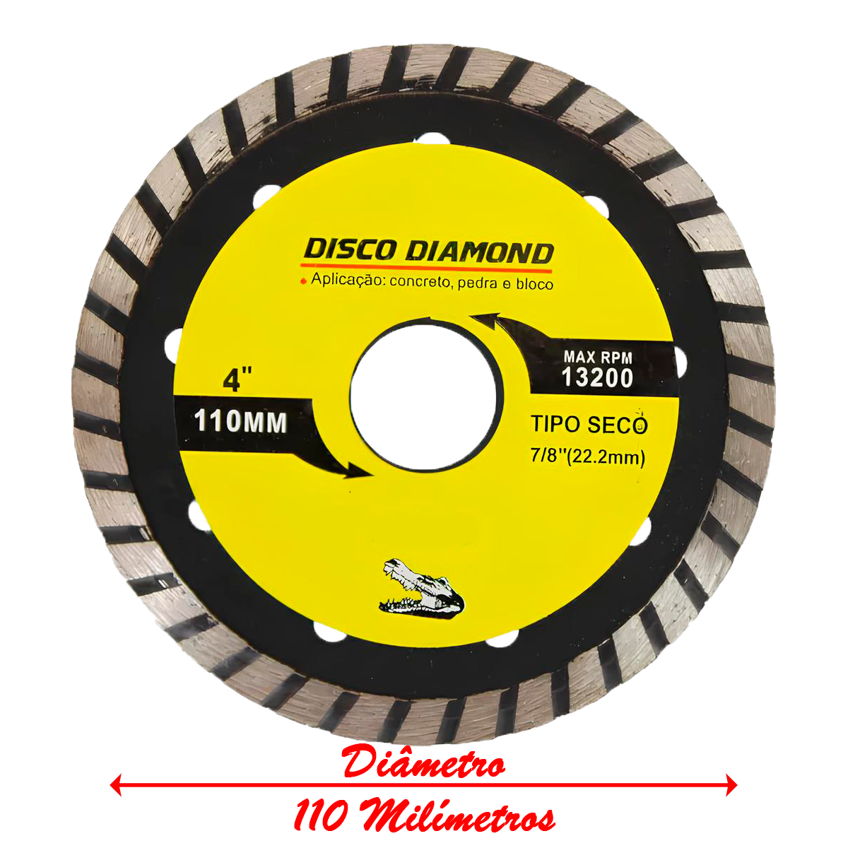 Kit 10 Disco Serra Circular Lâmina 110mm Concreto Mármore