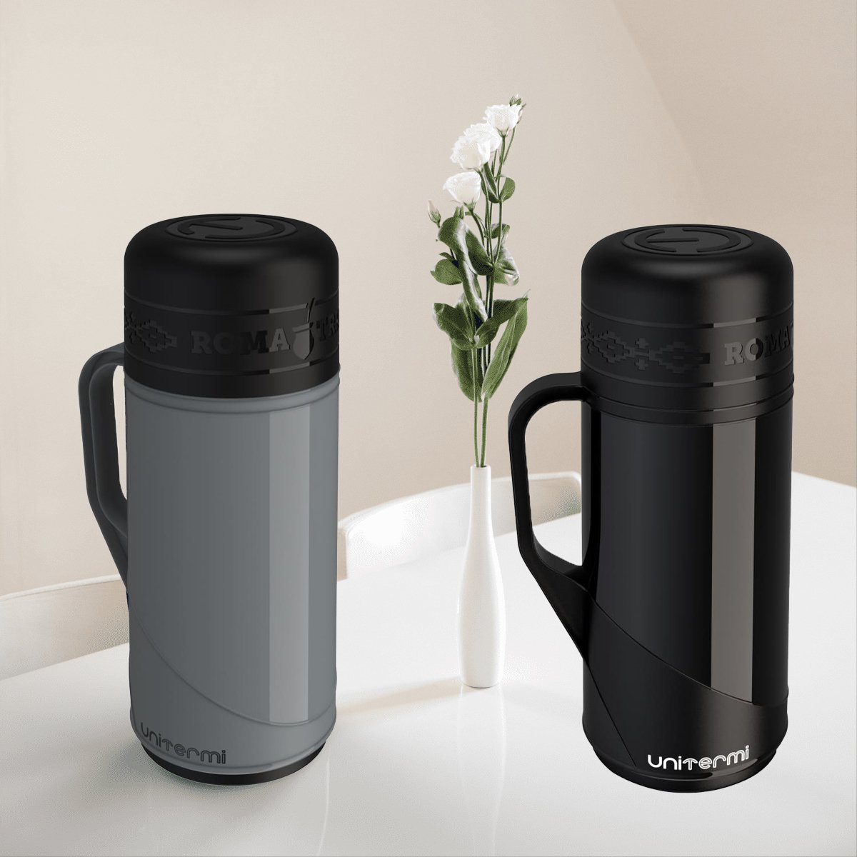 Kit 2 Garrafa Térmica Mesa Roma Tradição Café Com Leite 1L