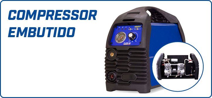 Máquina de Corte a Plasma Manual 45A - Flash 45 Air Compressor Weld Vision