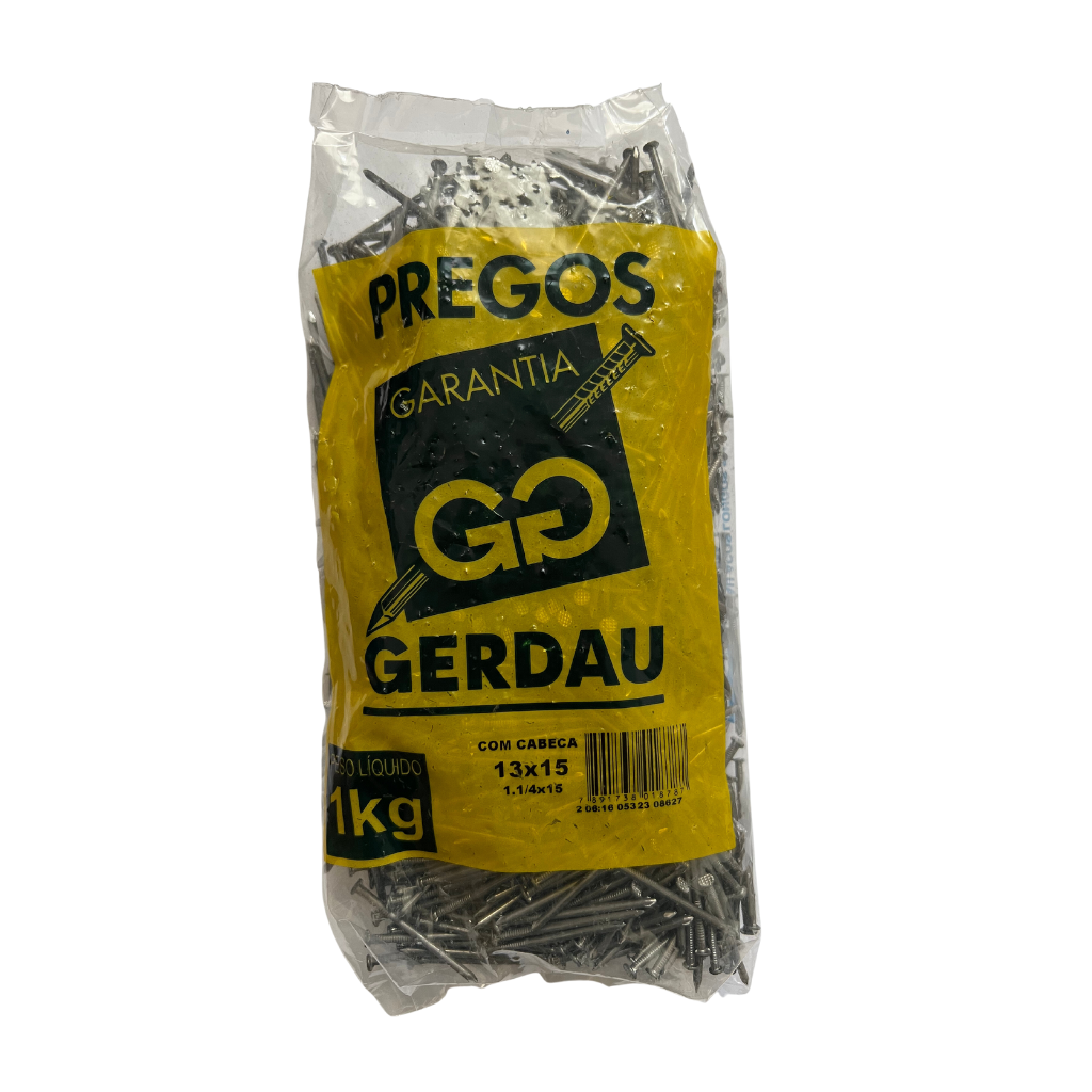 Prego 13X15 Gerdau | Loja Gubler