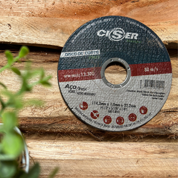 Disco Corte STD Aço/Inox 115X1,0X22MM Ciser | Loja Gubler