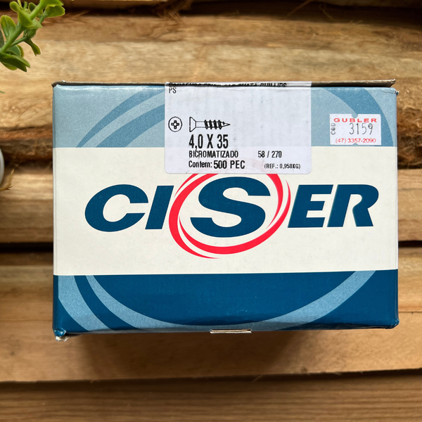 Parafuso Fixer Phillips Ciser 4,0x35 500 Peças | Loja Gubler