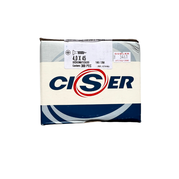 Parafuso Fixer Phillips Ciser 4,0x45 300 Peças | Loja Gubler