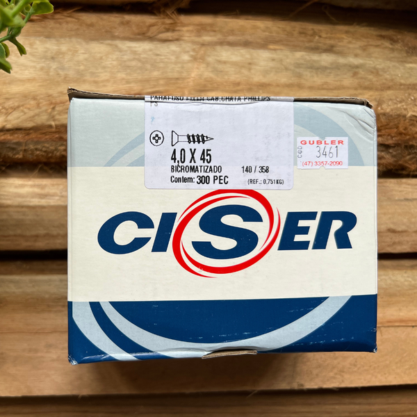 Parafuso Fixer Phillips Ciser 4,0x45 300 Peças | Loja Gubler