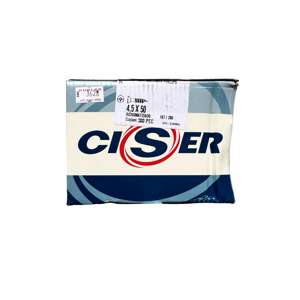 Parafuso Fixer Phillips Ciser 4,5x50 300 Peças | Loja Gubler