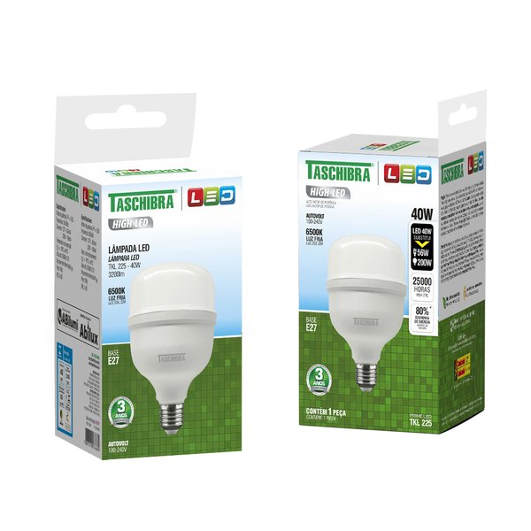 Lâmpada High Led TKL 225 40W Taschibra | Loja Gubler
