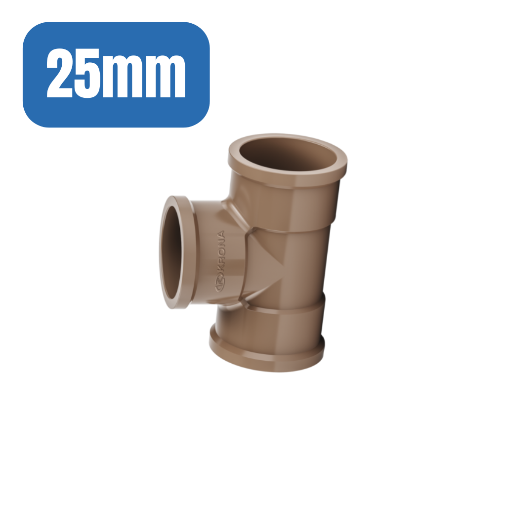 Tê Soldável 25MM Krona 50 Peças | Loja Gubler