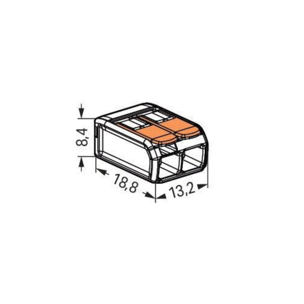 Conector Emenda 2 Polos 221-412 Wago | Loja Gubler