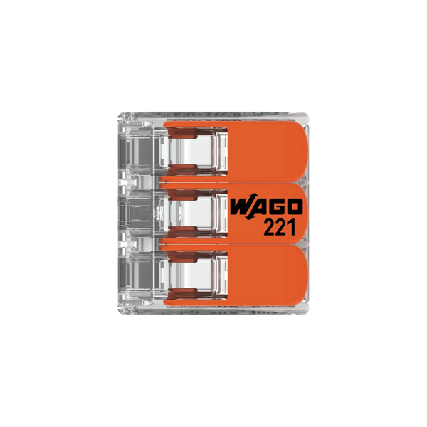 50 Conectores Emenda 4MM 3 Polos 221-413 Wago | Loja Gubler