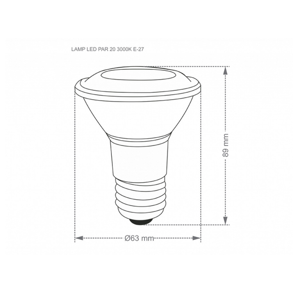 Lâmpada Led Par 20 7W 38 Taschibra | Loja Gubler