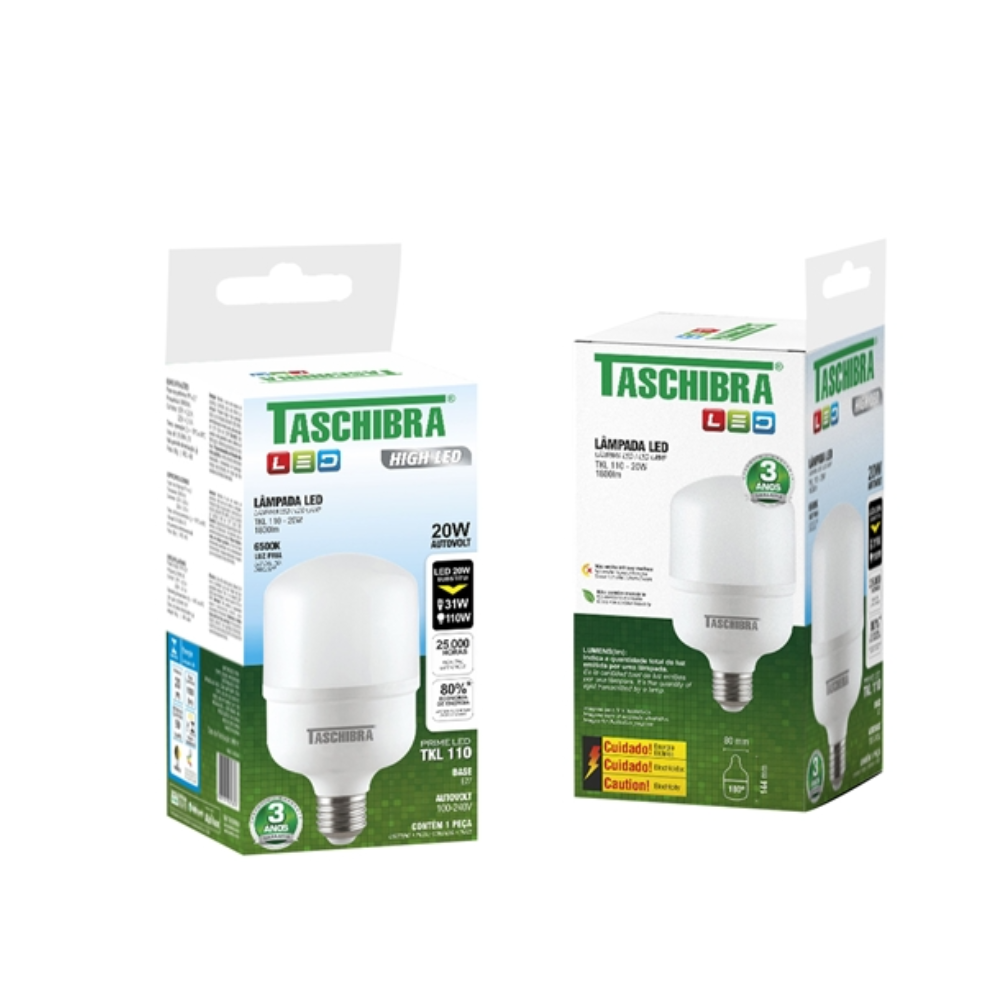 Lâmpada de led Autovolt Luz Fria 20W Taschibra