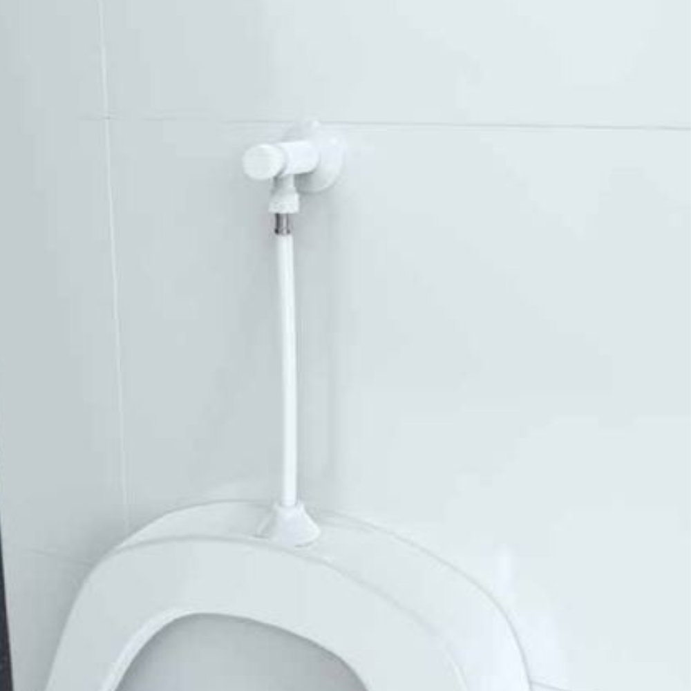 Válvula para Mictório com Canopla e Flexível 30 cm Branca Blukit