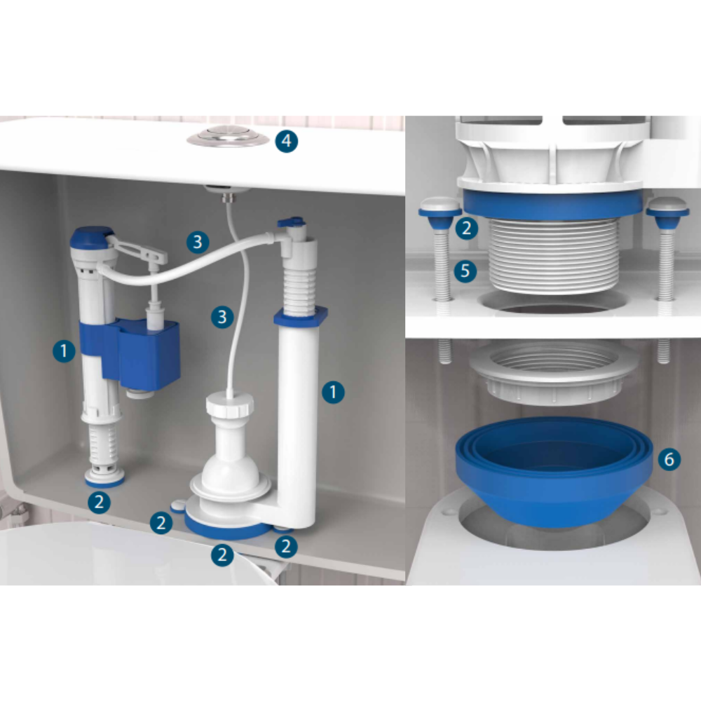 Kit Universal Caixa Acoplada Acionador Pneumático Blukit