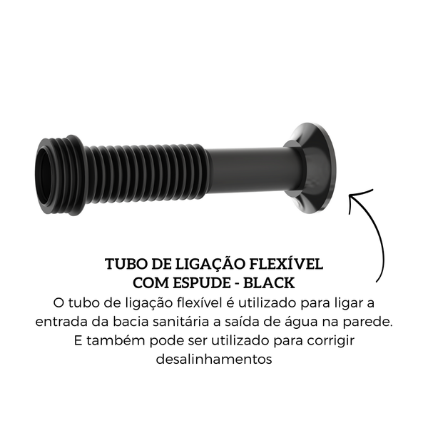 Tubo De Ligacao Flexivel Com Espude - Black Fosco Censi