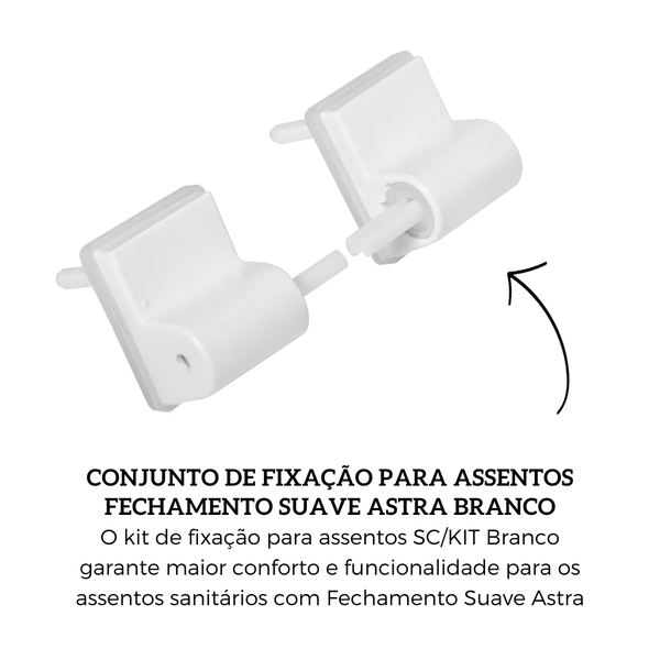 Conjunto De Fixacao Para Assento Soft Close Branco Astra