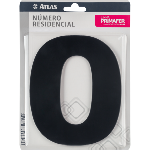 Placa Números Residenciais Alumínio N.º 0 À 9 Atlas