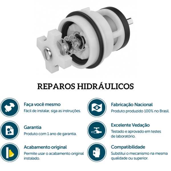 Kit Reparo Para Valvula De Descarga Hydra Max Blukit