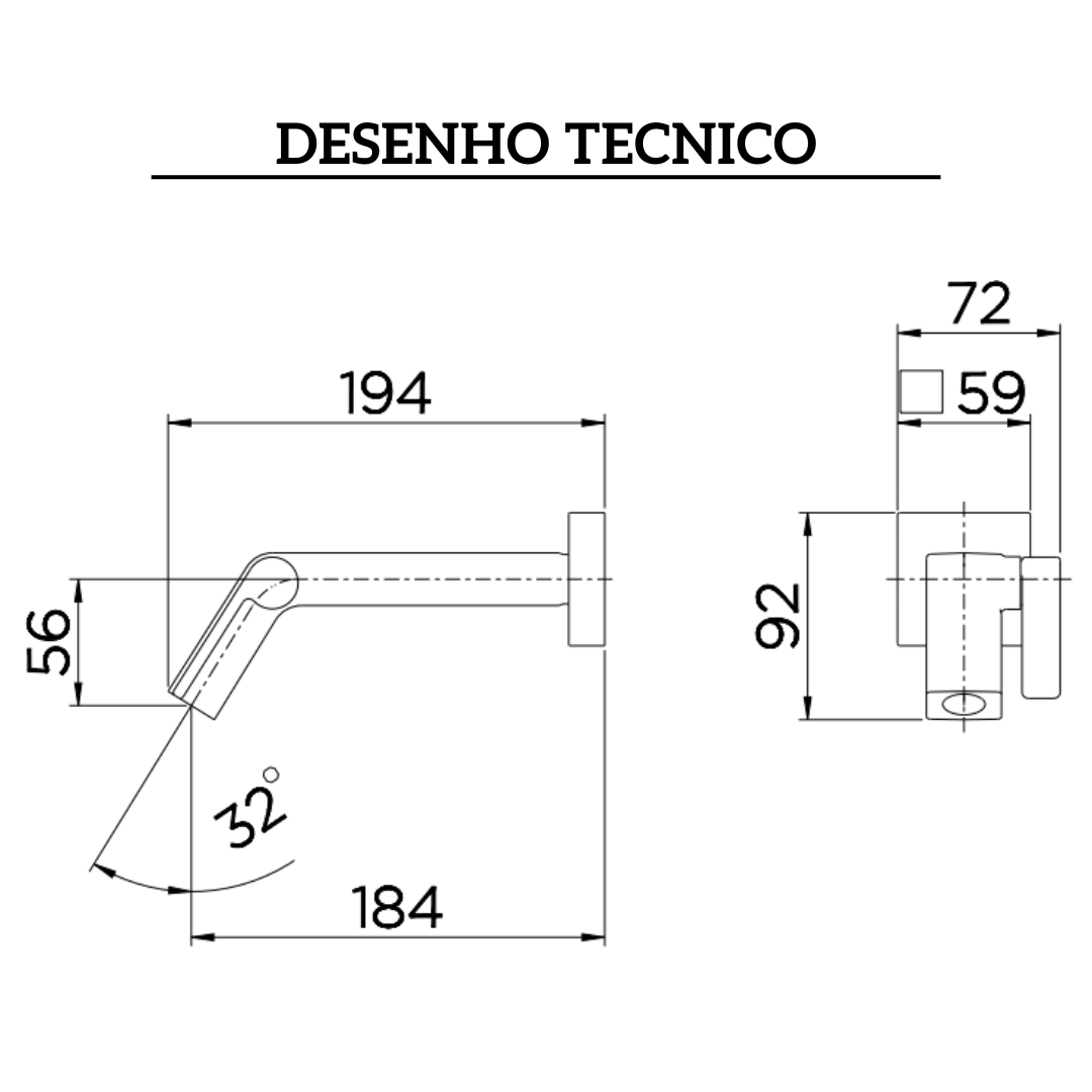 Torneira Para Banheiro De Parede Docol Stillo Cromada Docol