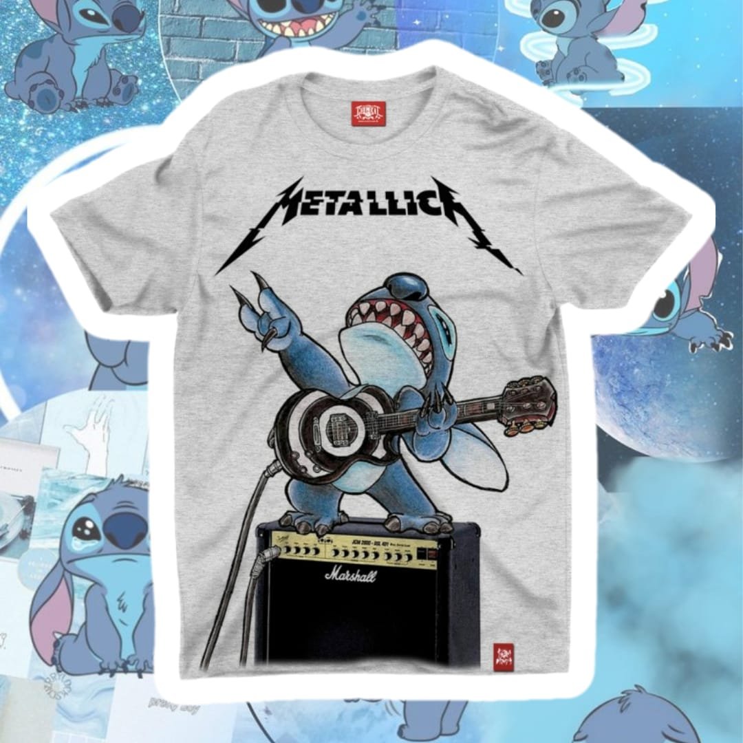 Camiseta Stitch - Metallica