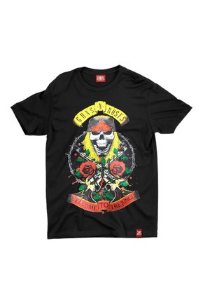 Camiseta Guns N' Roses - Axl Rose Skull Bandana