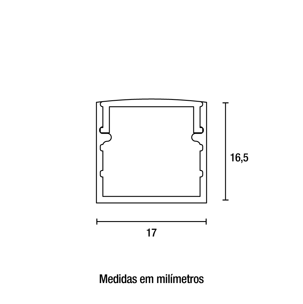 PERFIL LINE ALUM SOBREPOR 3M 17x16,5MM PRETO - BLUMENAU