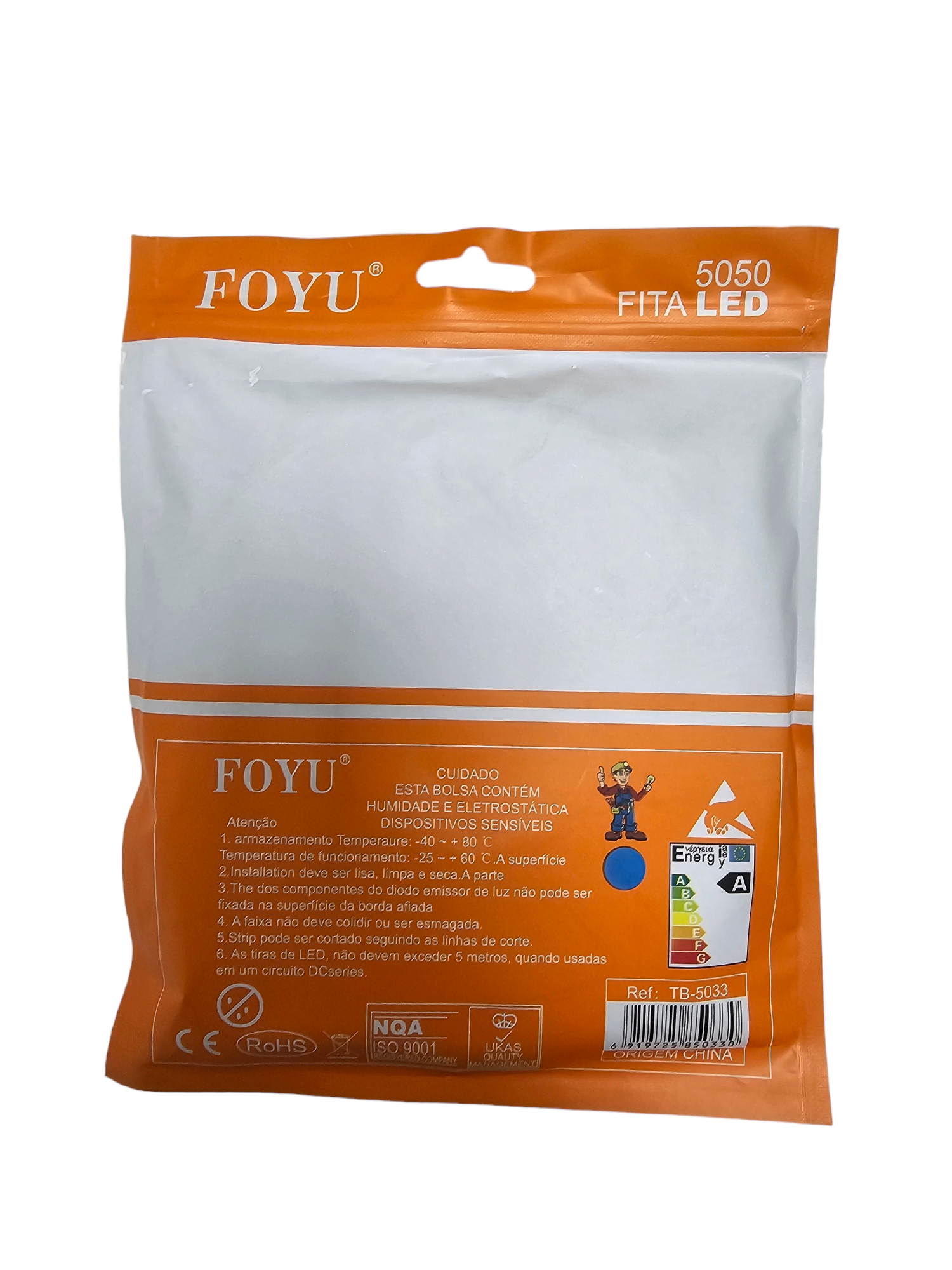 Fita de LED 8W IP65 12V Rolo 5m - Foyu