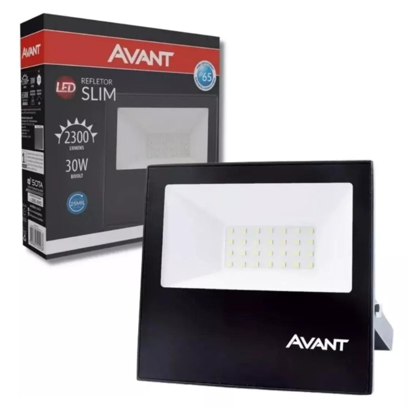 Refletor LED 30W Slim Bivolt Avant - LOJA LUZ DO MUNDO