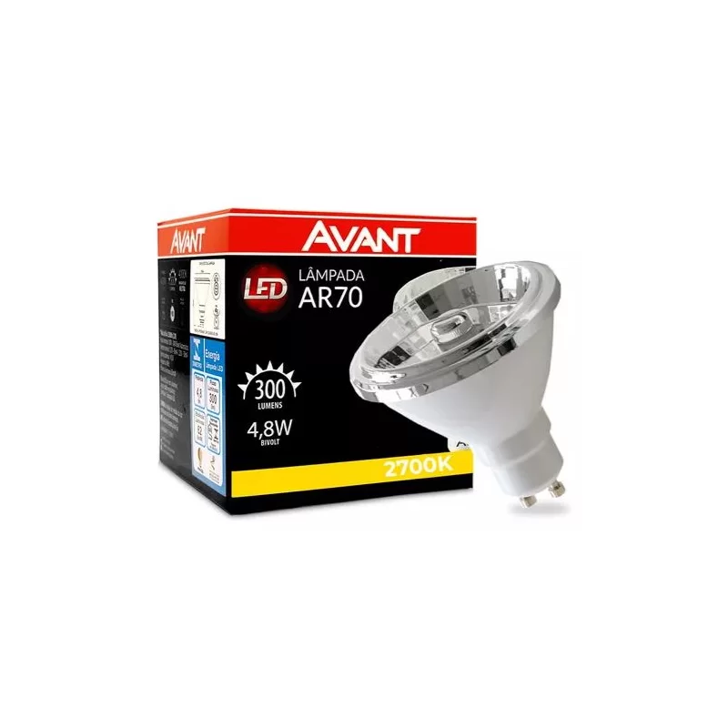 Lampada LED AR70 4,8W GU10 Bivolt - Avant