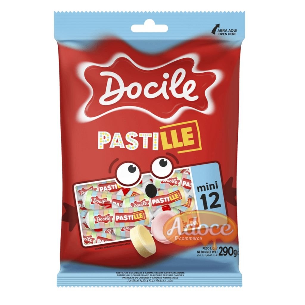 PASTILHA DE FRUTAS PASTILLE MINI 12 290G/50UN DOCILE