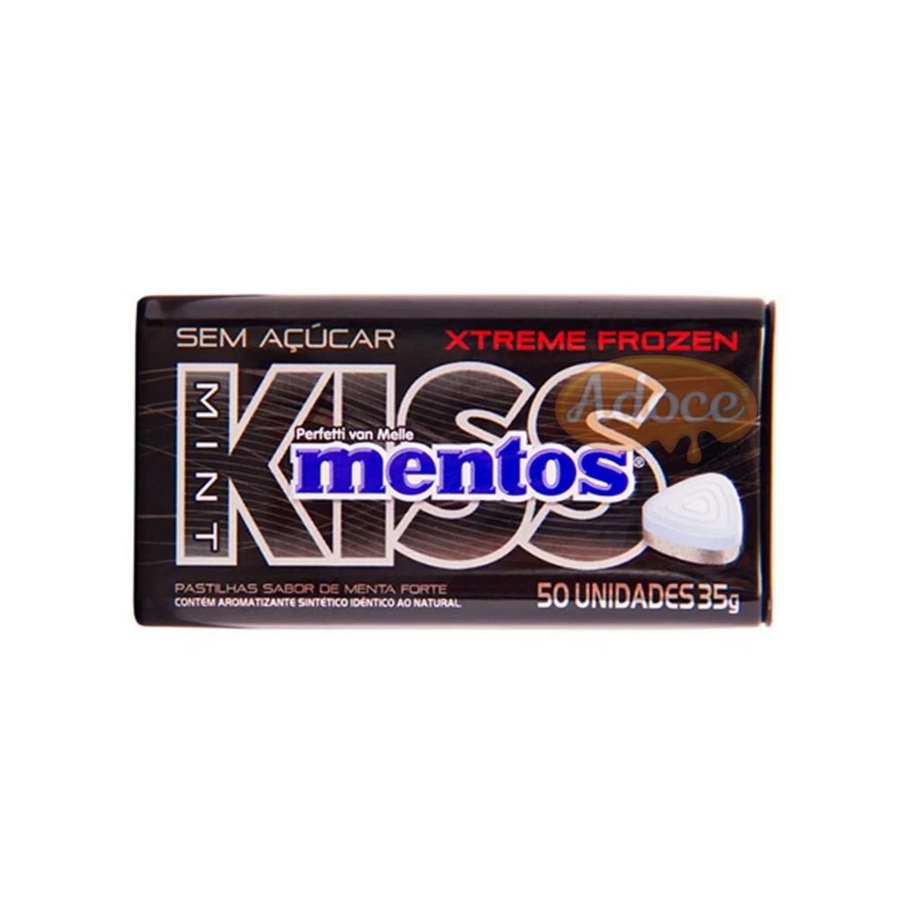 MENTOS KISS EXTRA FORTE SEM AÇÚCAR 12UNX35G PERFETTI