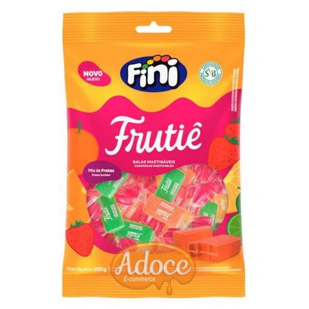 Bala Fini Frutiê Mix de Frutas 200g Vegana