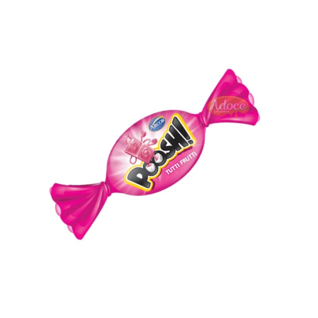 Bala Chicle Poosh Tutti Frutti Arcor 500g