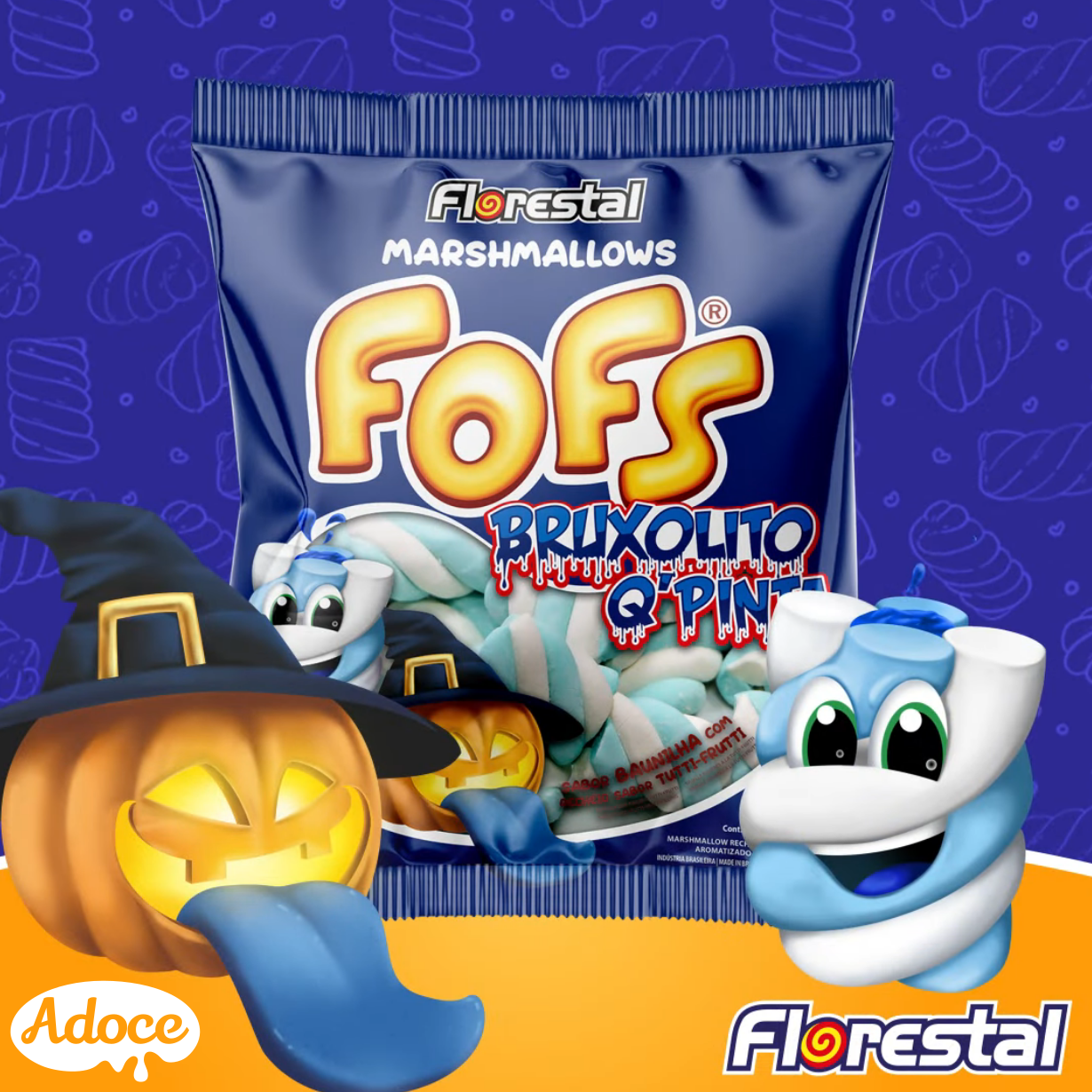 MARSHMALLOW FOFS BRUXOLITO Q'PINTA 220G FLORESTAL