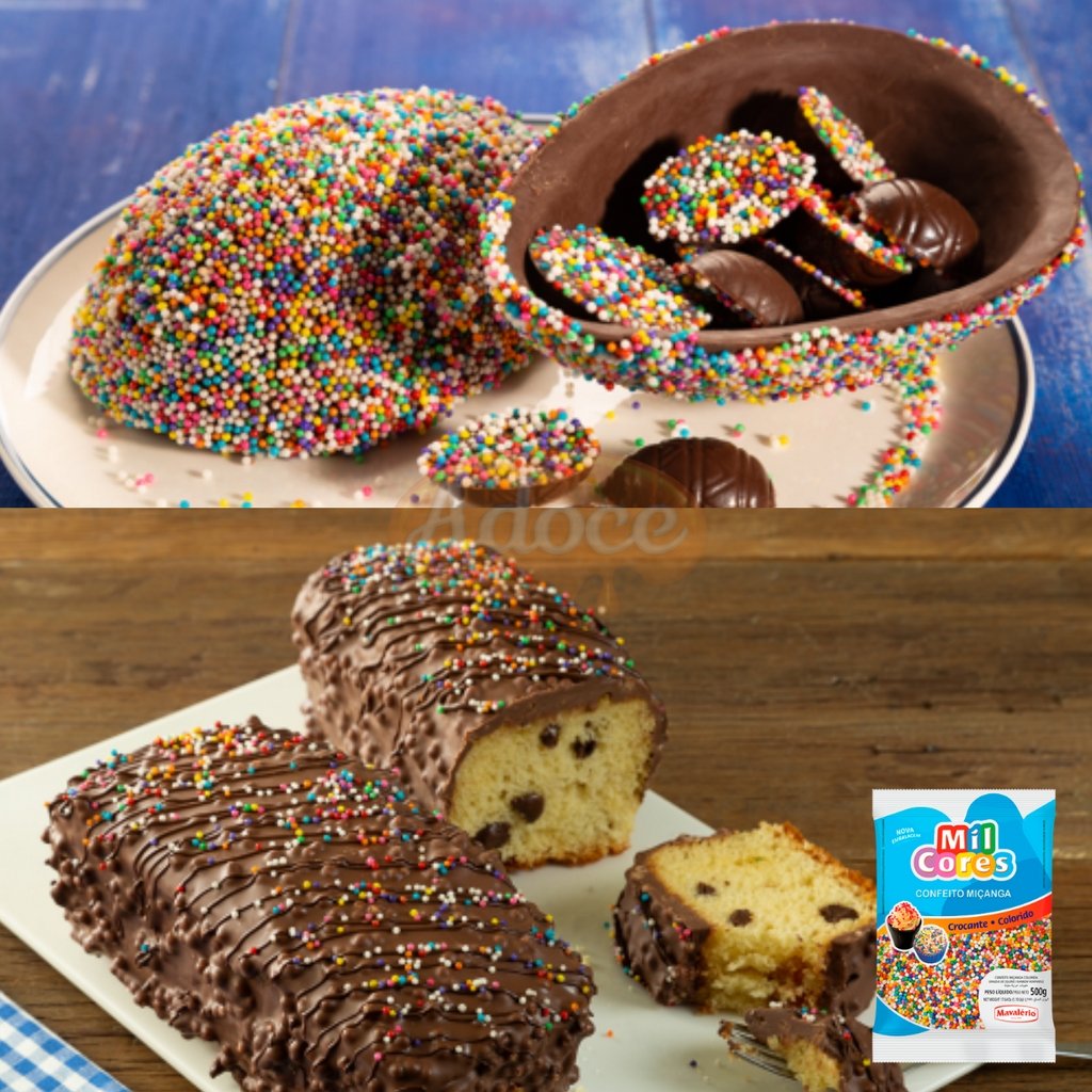 Confeito Miçanga Nº0 Colorida Mil Cores 500g Mavalério Confeito Miçanga Nº0 Colorida Mil Cores 500g Mavalério