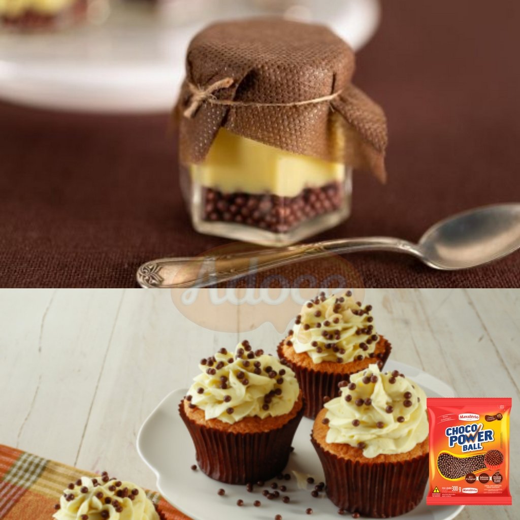 Choco Power Ball Micro Sabor Chocolate 300g Mavalério