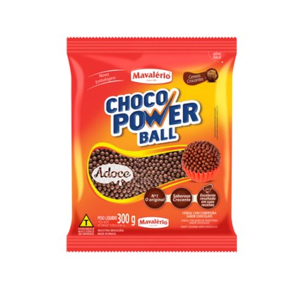 Choco Power Ball Micro Sabor Chocolate 300g Mavalério