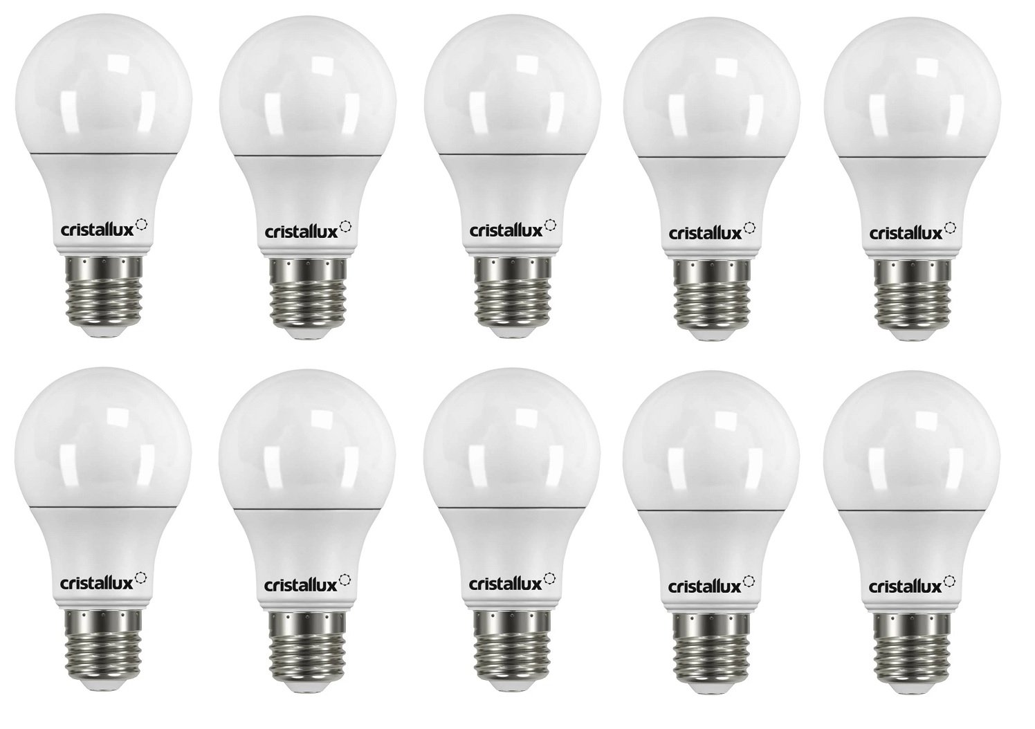 Kit 10 Lampadas Led Bulbo 9W 6500K E-27 Bivolt 810LM - Cristallux