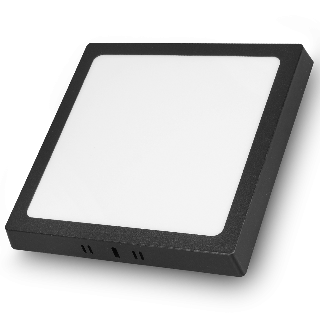 Painel Led Sobrepor Quadrado 24W 6500K Preto Bivolt - Cristallux