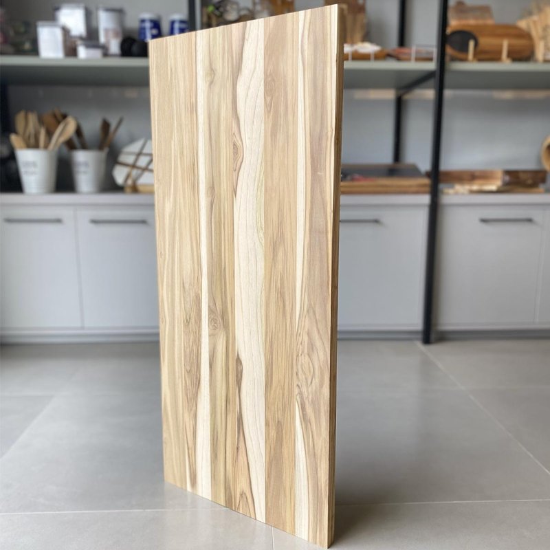 Painel de Madeira Teca Retangular Multiuso Natural