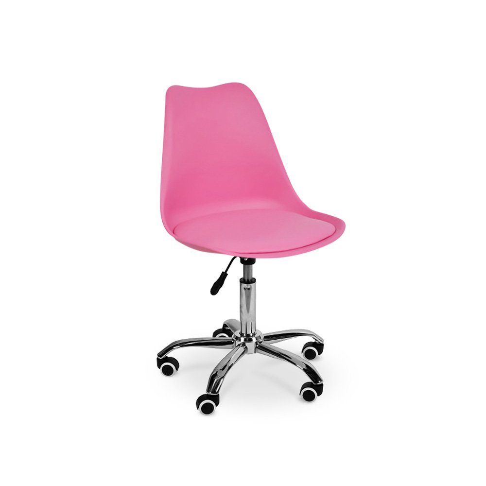 Cadeira Eiffel Office Base Giratória Rosa Cadeira Eiffel Office Base Giratória Rosa