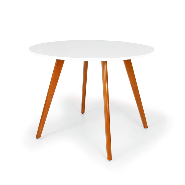 Mesa de Jantar Laura 100cm Redonda Branca