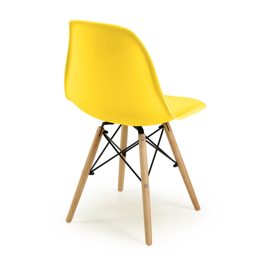 Cadeira Charles Eames Eiffel Dkr Wood - Design Amarela