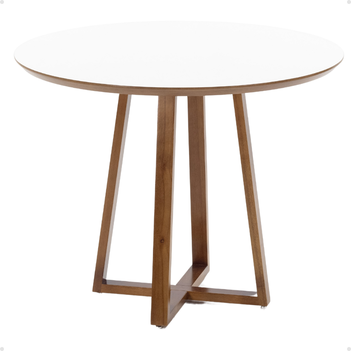 Conjunto Mesa de Jantar Redonda Branca Lara Premium 100cm com 4 ...