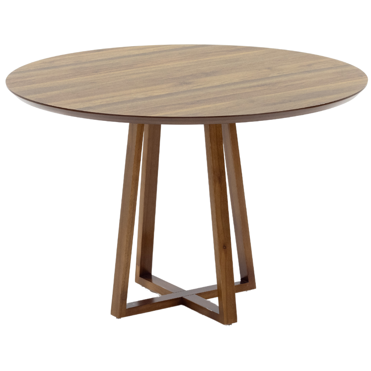 Mesa de Jantar Redonda Lara Premium 120cm em Madeira Maciça e MDF Natural