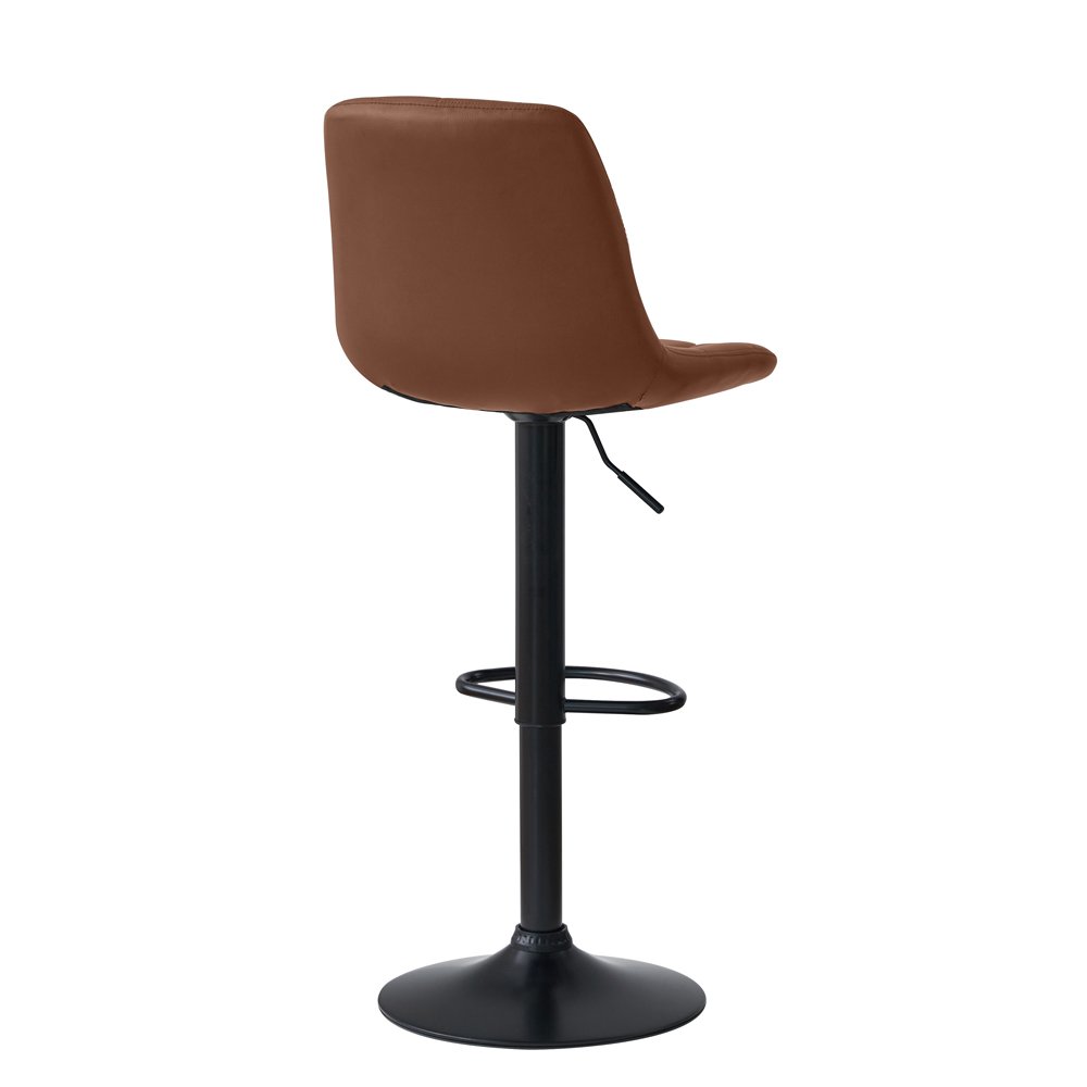 Banqueta Alta Elegance Estofada com Base Giratória e Regulagem de ...