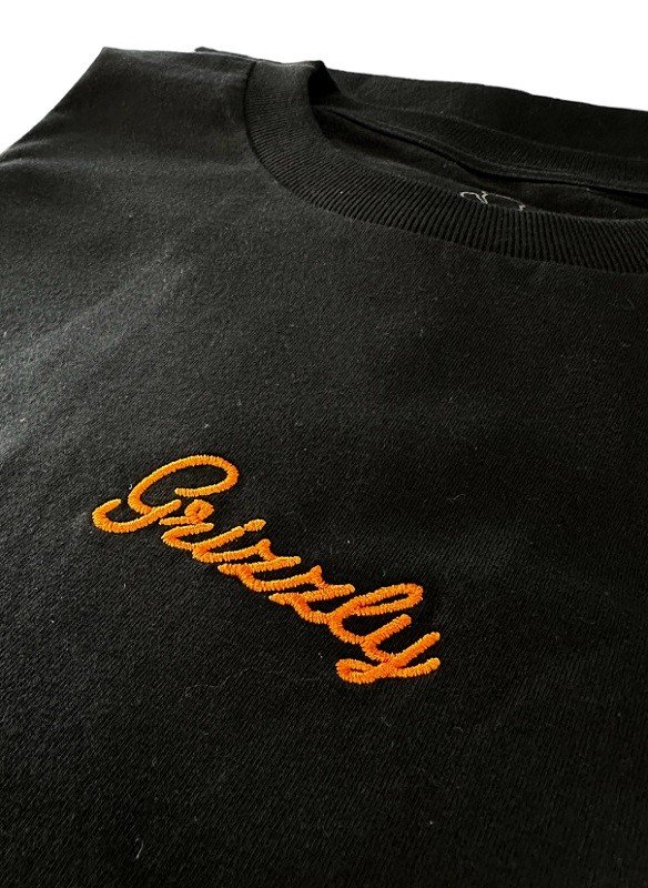 Camiseta Masculina Grizzly Mini Script Bordado Preta - Mahai Shop