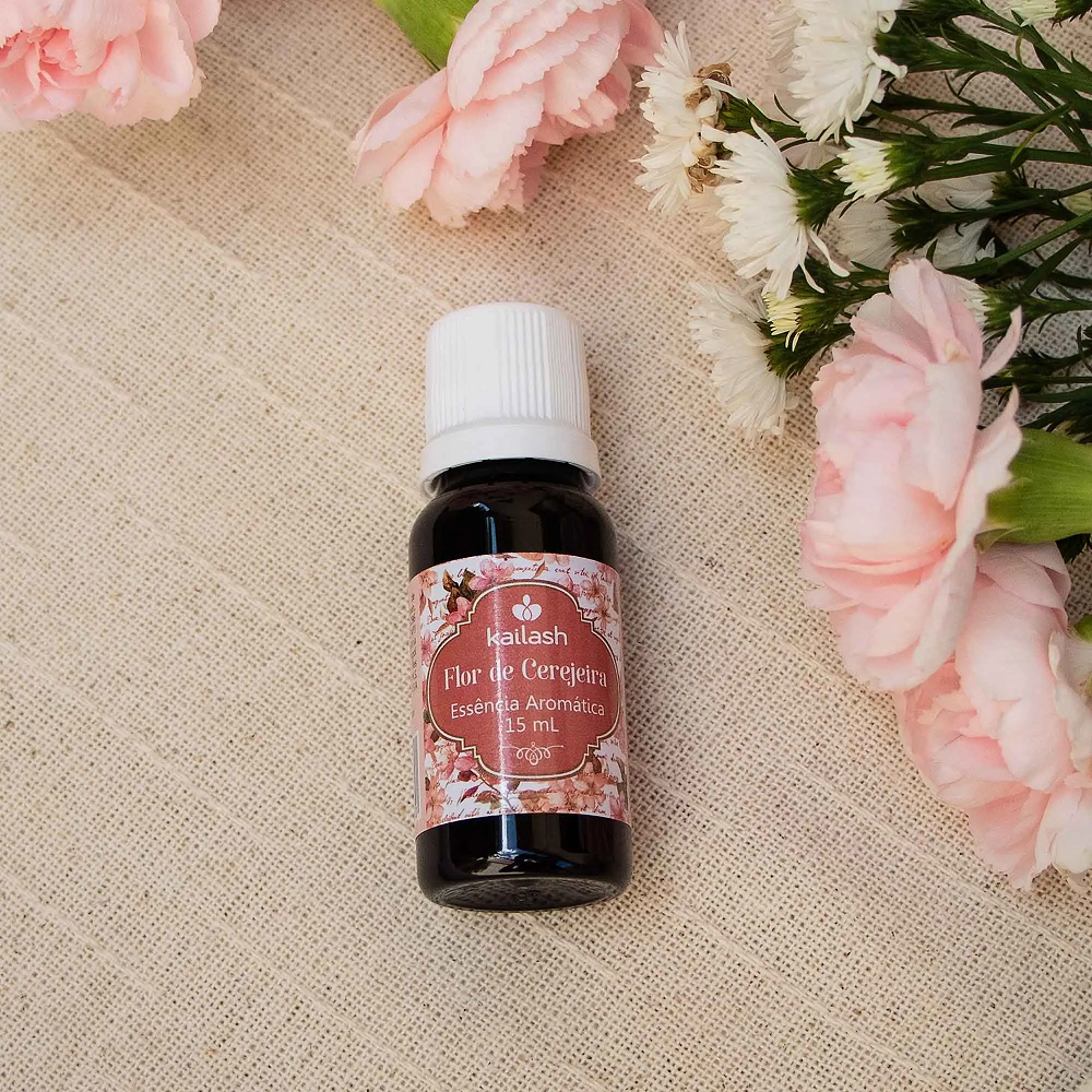 ESSÊNCIA AROMÁTICA FLOR DE CEREJEIRA 15ML - KAILASH - Camicado