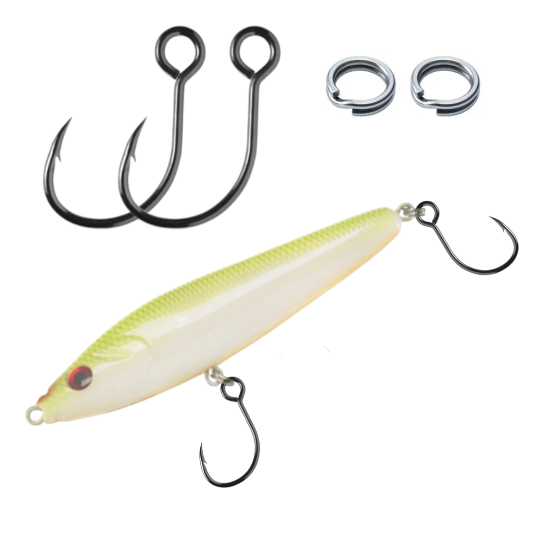 Kit Completo p/ Turbinar Isca Artificial Anzol Vmc + Split Ring