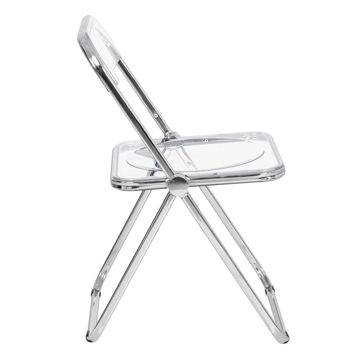 Cadeira jantar design dobrável cristal acrílico transparente Italia