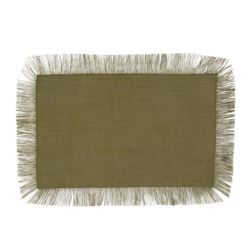 Kit 6 Lugares Americanos com Franja Verde